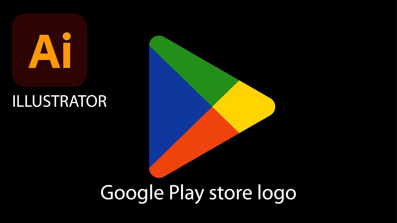playstore logo #playstore #google #beginners #logo #illustrator #adobesoftware #vector #graphics