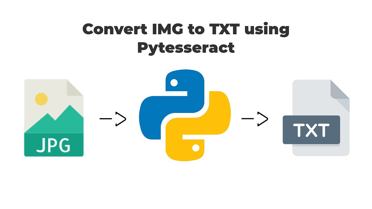 Convert image file to text file using Python Pytesseract module.