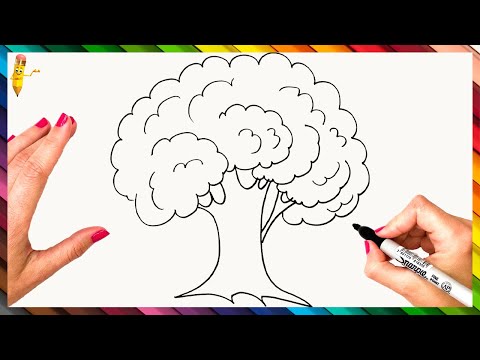 How To Draw A Tree Step By Step 🌳 Tree Drawing Easy
