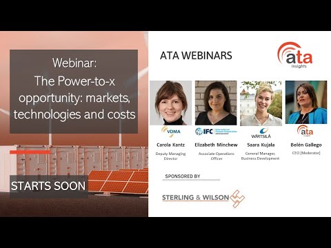 Webinar: The Power-to-x opportunity: markets, technologies and costs