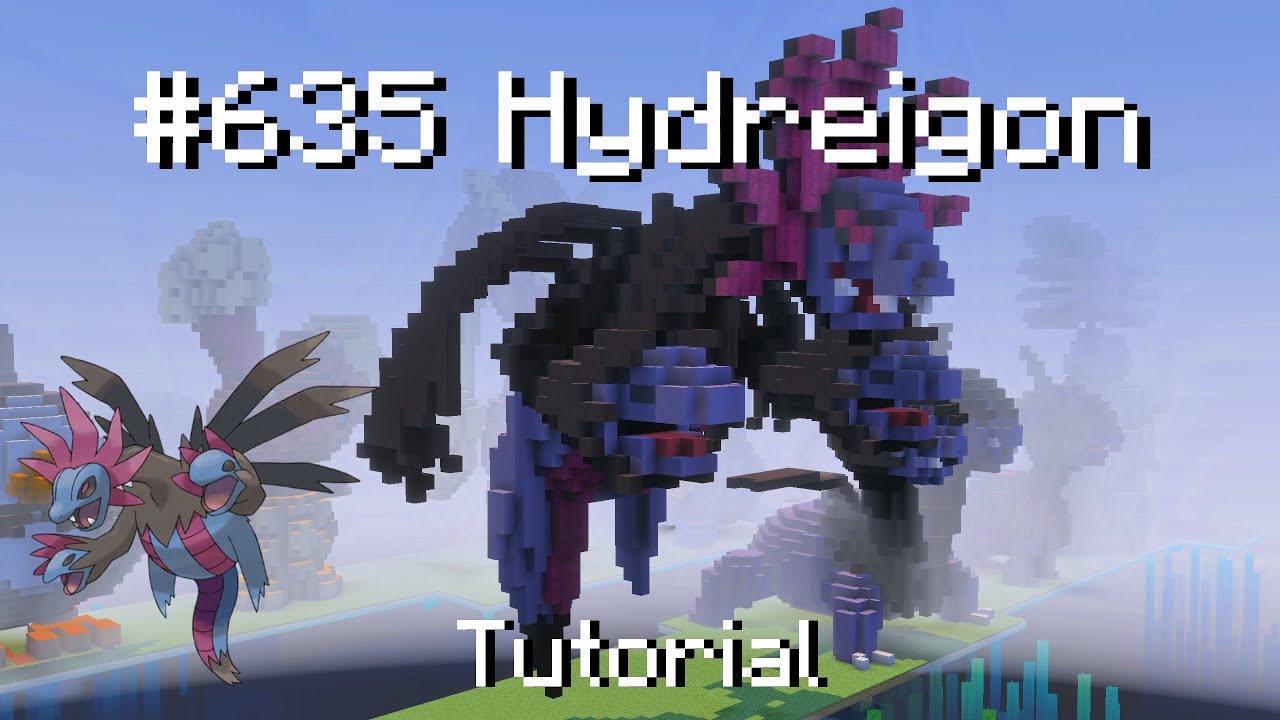 How to build a Pokémon Hydreigon in Minecraft (Tutorial) - マイクラビルダーズ