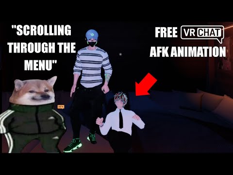 Scrolling Through the Menu VRChat AFK Animation Ingame Preview