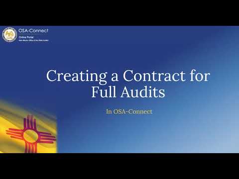 Creating a Contract for a Full Financial Audit