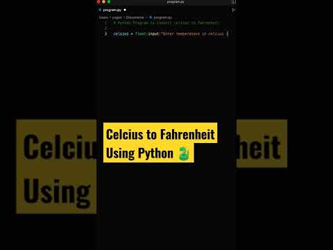 Python program to convert Celcius to Fahrenheit #shorts #coding #programming