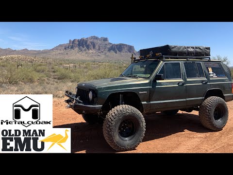 Replacing WORN OUT suspension on our Overland Jeep Cherokee XJ! Metalcloak/OME suspension install