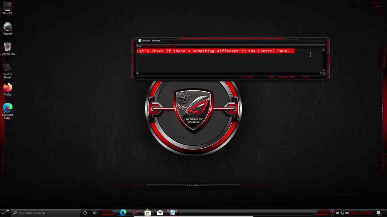 Testing out Windows 10 ROG Edition V7 (read description)