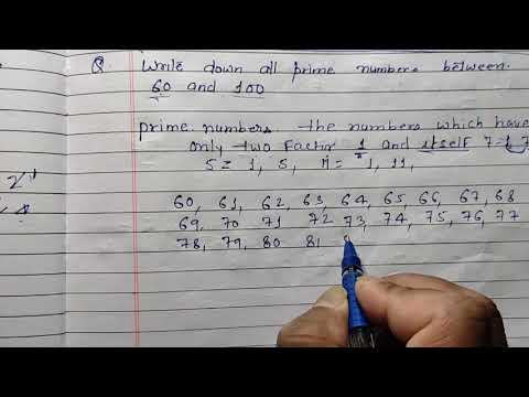 Write down all prime numbers between 60 to 100
