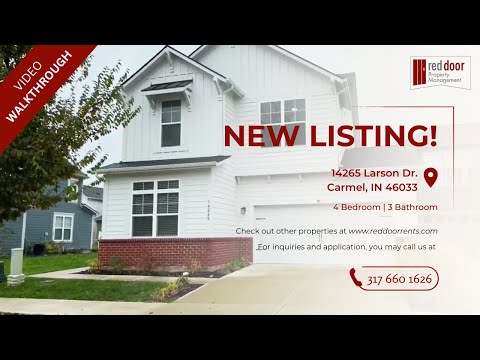 New Listing! 14265 Larson Drive, Carmel, IN 46033