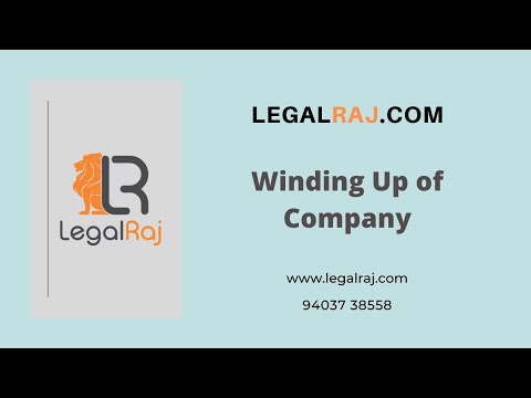 What Is Winding Up Of Company | LegalRaj.com