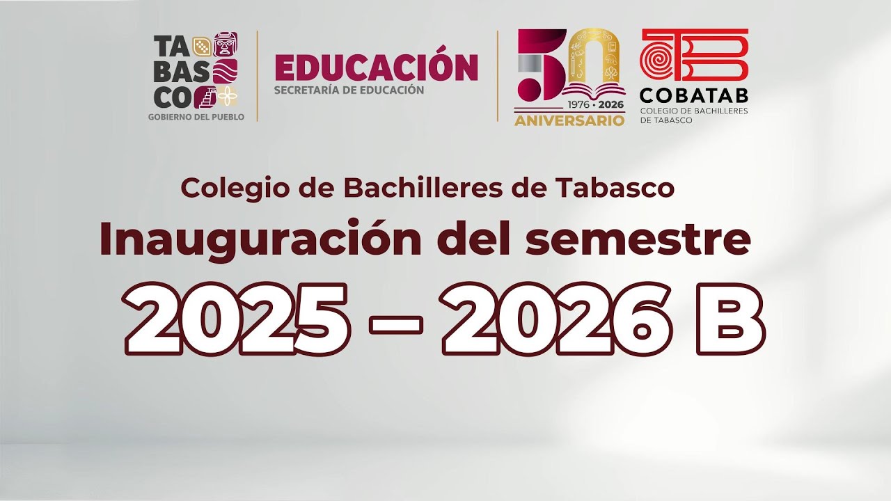 COBATAB inaugura el semestre 2025–2026 B en el Plantel 02.