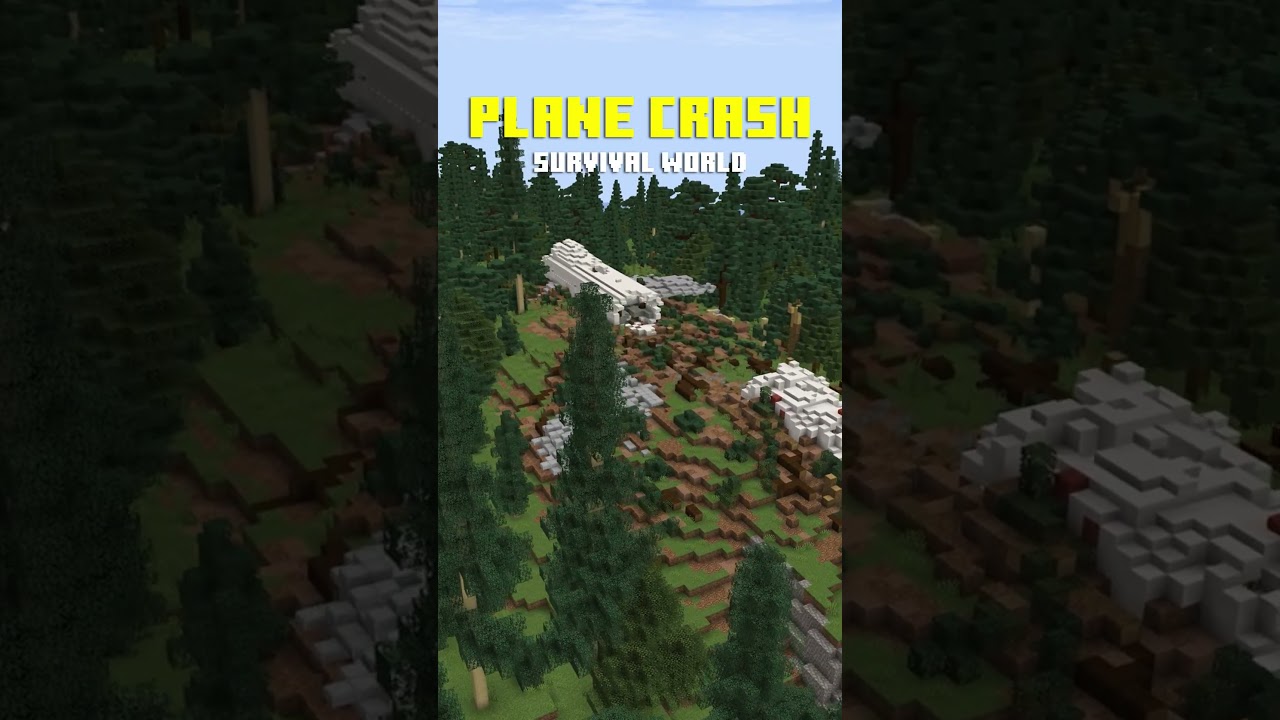 Minecraft Plane Crash - Custom Survival World ✈️