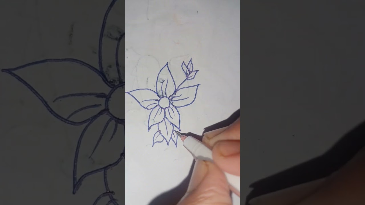 Premium Vector Simple Drawing with a flower 🌺 #viral #art #ayusharts #shorts #trendingshorts