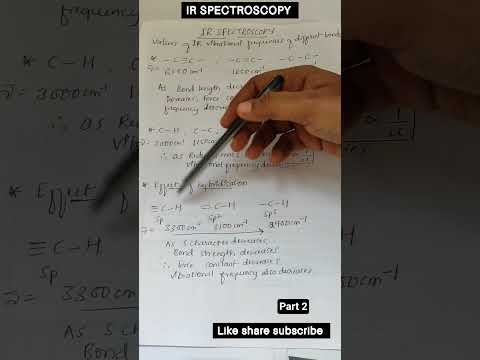 IR spectroscopy effect of hybridization #irspectroscopy #spectroscopy #ir #chemistryconcepts