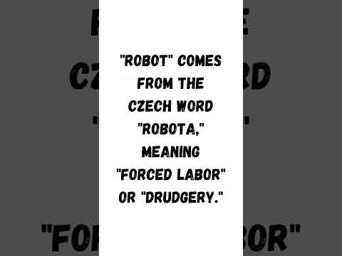 Word Origins "Robot" #robot #history #words #origin