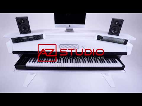 AZ Studio Workstations Oxford Studio Desk Glossy White | Reverb