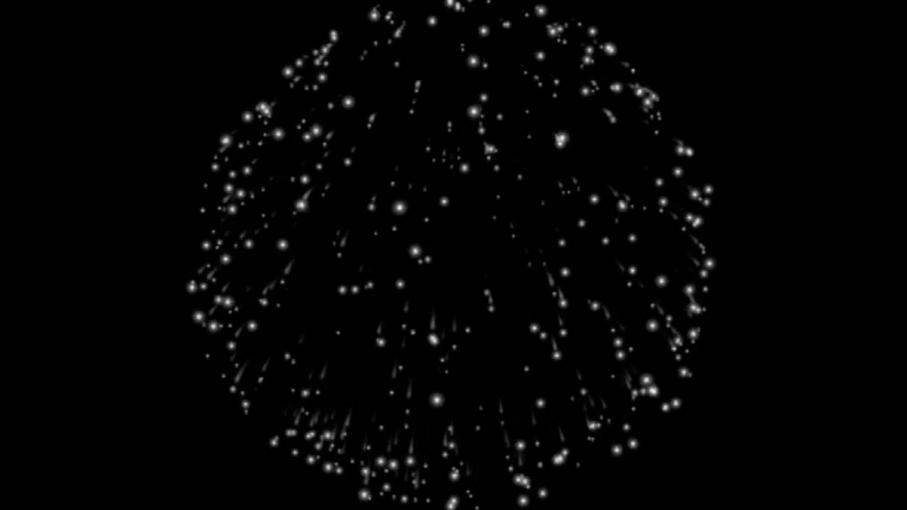 Fireworks effect with alpha channel