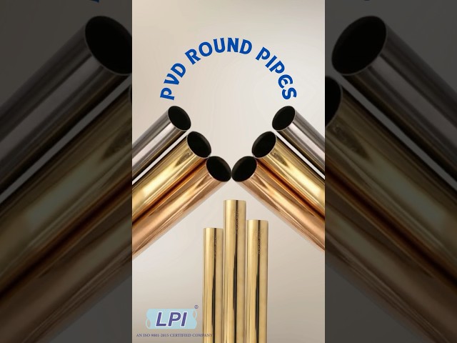 Gold Coated SS Pipes - LPI SS Gold Pipe Manufacturer from Surat
