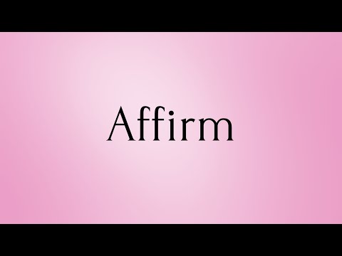Affirm | Affirm Meaning | Pronunciation of Affirm | Affirm – English Word of the Day