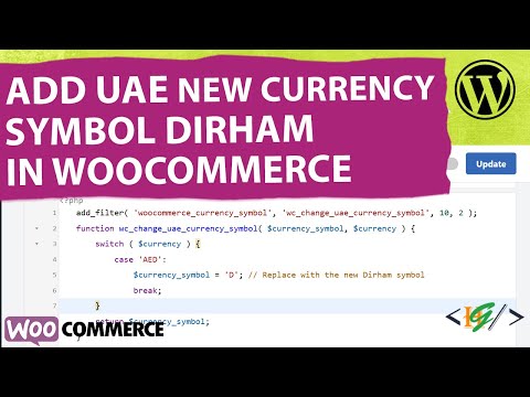 How to Add New UAE Currency Symbol Dirham in WooCommerce WordPress