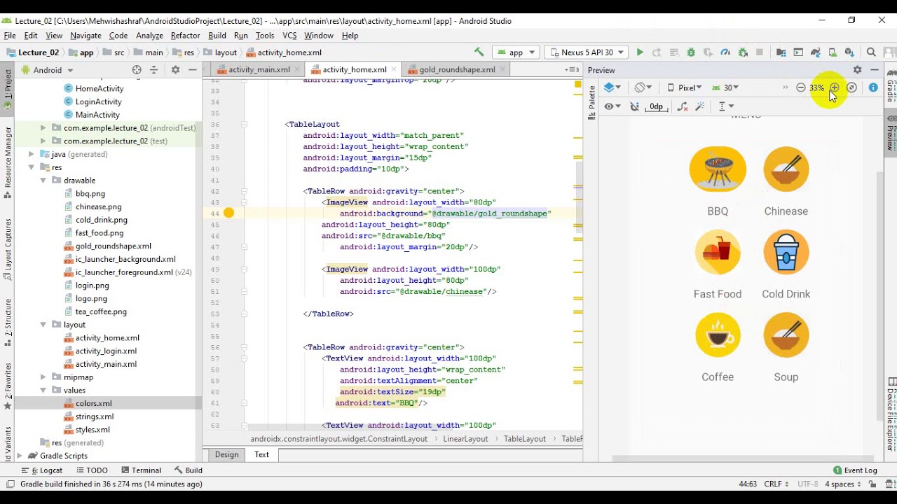 Draw a shape for image background using xml in Android