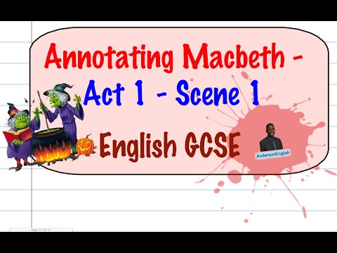 Annotation and analysis of 'Macbeth' Act 1 scene 1 by Shakespeare