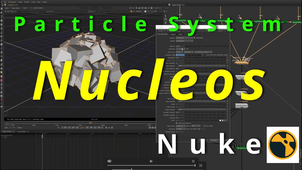 Particle System - Nucleos #nuke #tutorial #particles
