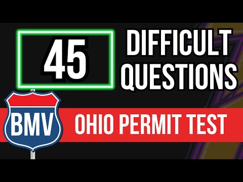 Ohio BMV Permit Test 2025 (45 Difficult Questions)