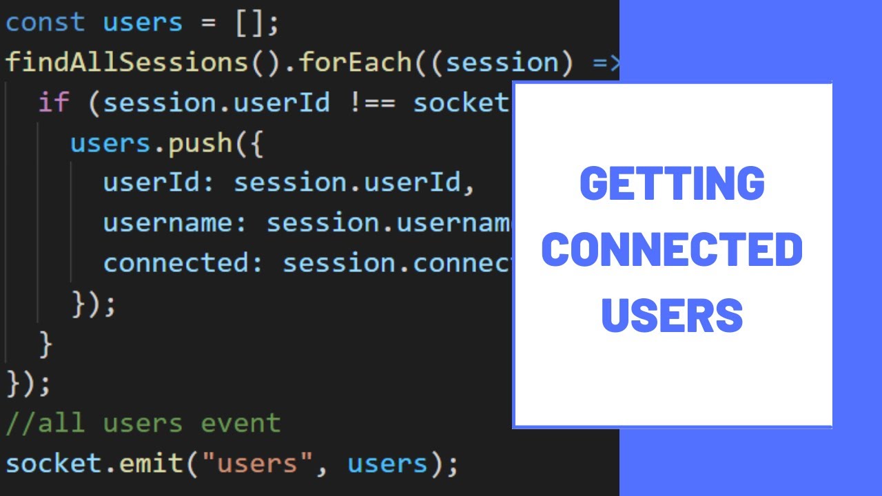 Getting Connected Users | Private Chat Application Using ReactJS & Socket.io | Part 5