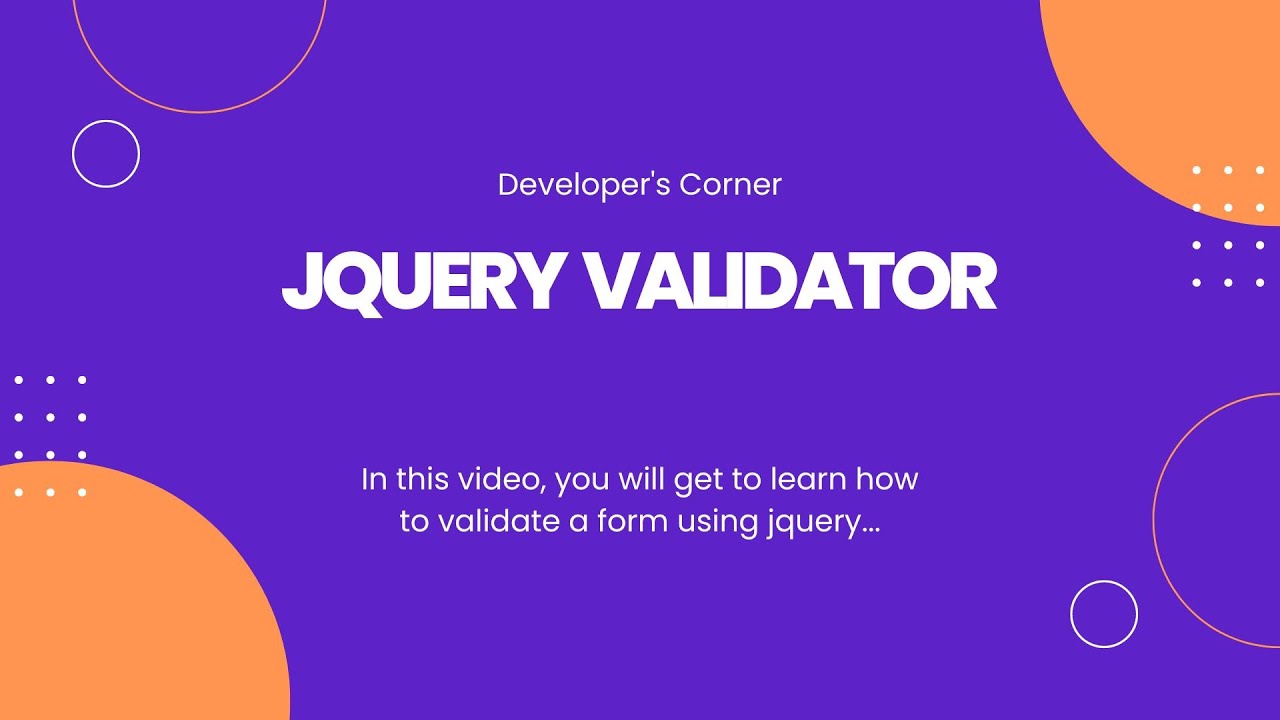 How to Validate a Form with jQuery | Form Validation | JQuery Validation