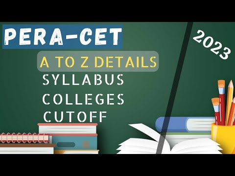 PERA CET| WHAT IS PERA CET| PERACET| CUTOFF| PERACET COLLEGE LIST| PERACET SYLLABUS| PERACET EXAM
