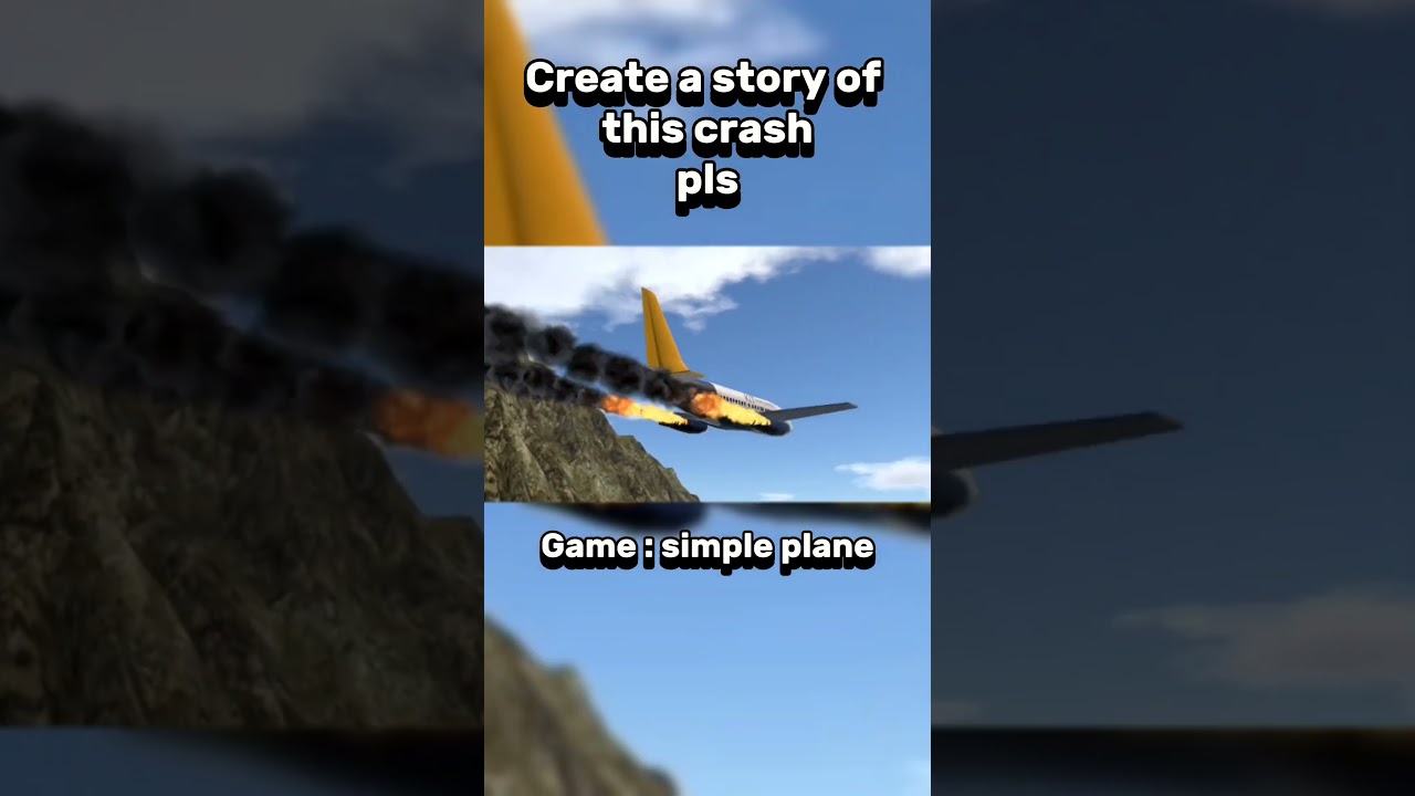 Make a story of this crash pls (Game : simple plane ) #plane #aviation #planecrash