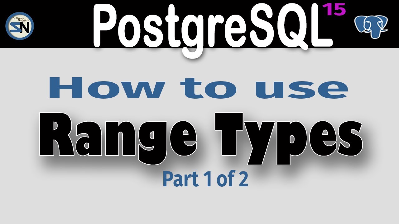 PostgreSQL Range Type.  Learn how to Query and store range data.