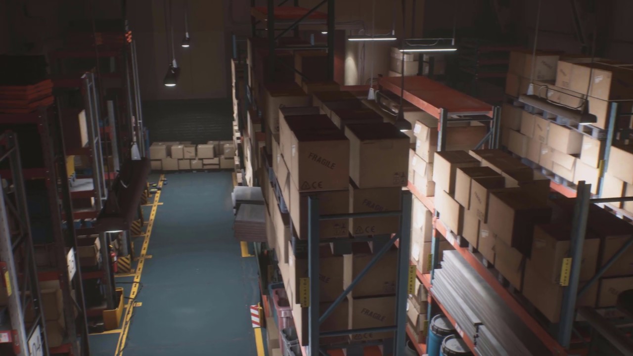Unreal engine 4 realtime Ultra Graphics   Realistic Warehouse rendering in 4k