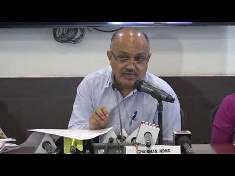 NDMC Chairman Naresh Kumar  Press Confrence on Four Years of NDMC Smart City Initiatives