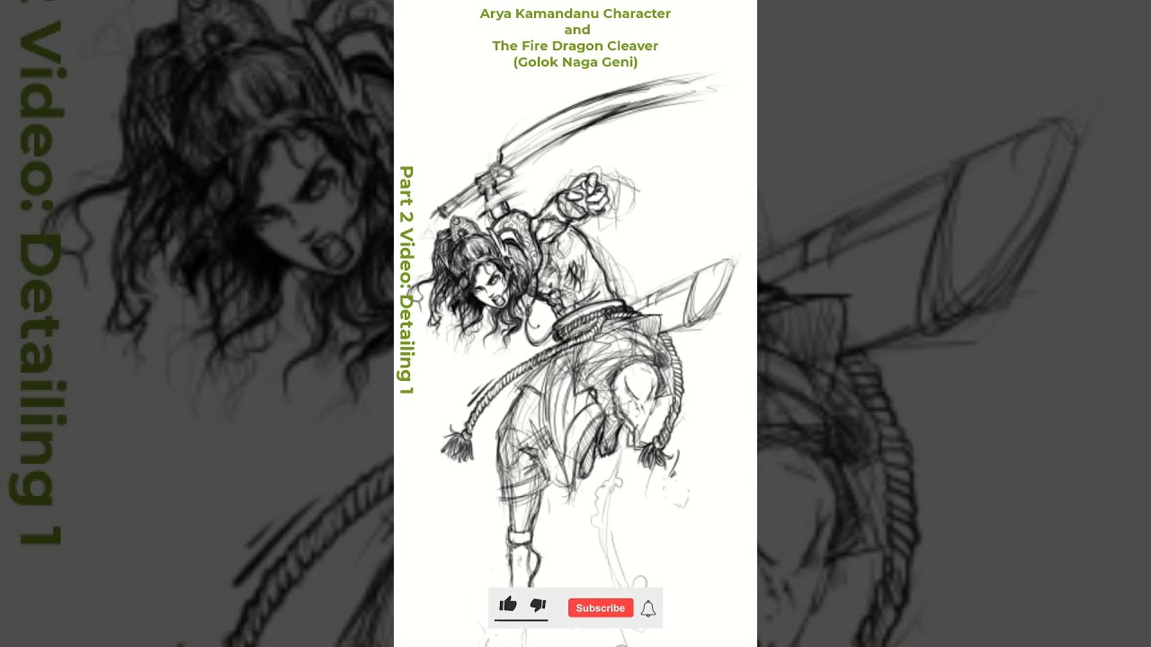 Digital Art detailing Sketch Time Lapse (Fire Dragon Cleave)
