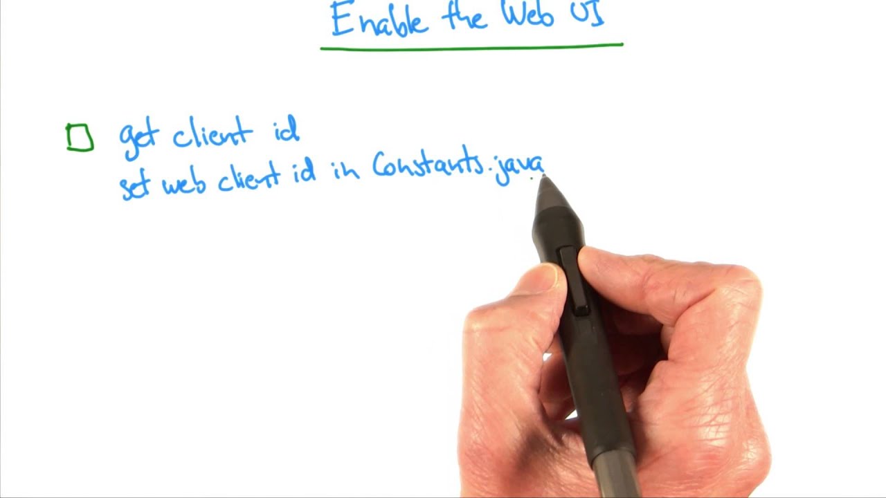 Enable the Web UI - Developing Scalable Apps with Java