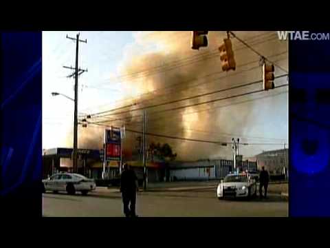 Massive Fire Engulfs Former Larimer Funeral Home