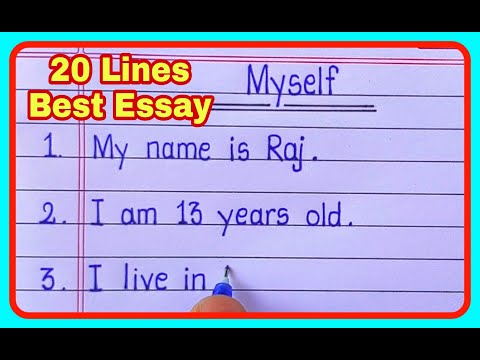 20 Lines On Myself l About Myself Essay l Short Essay on Myself In English Essay Writing- 20 lines