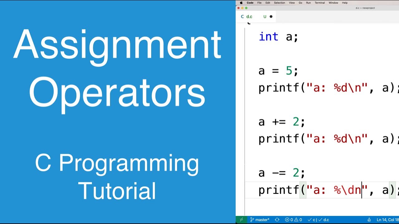 Assignment Operators | C Programming Tutorial