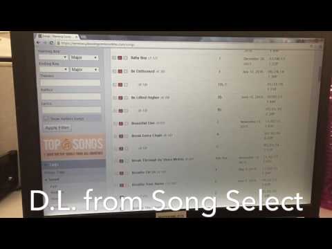 Downloading Chord Charts from Song Select in PCO