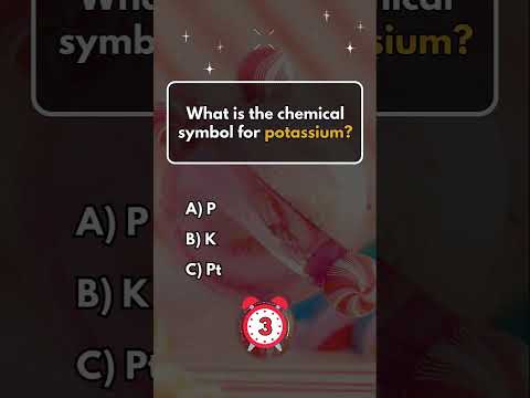 What is the chemical symbol for potassium? #PhysicsFacts #ChemistryFacts #BiologyFacts