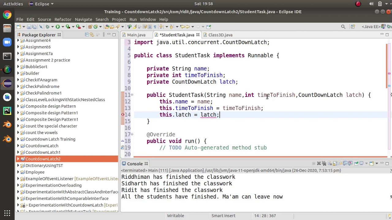 Concurrent Programming  and Countdown Latch
