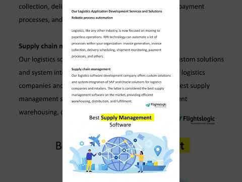Logistics Management Software Flightslogic