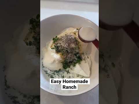 NEVER. Buy. Ranch. Again! This homemade ranch dressing is so easy! #food #shortvideo #eats #fyp