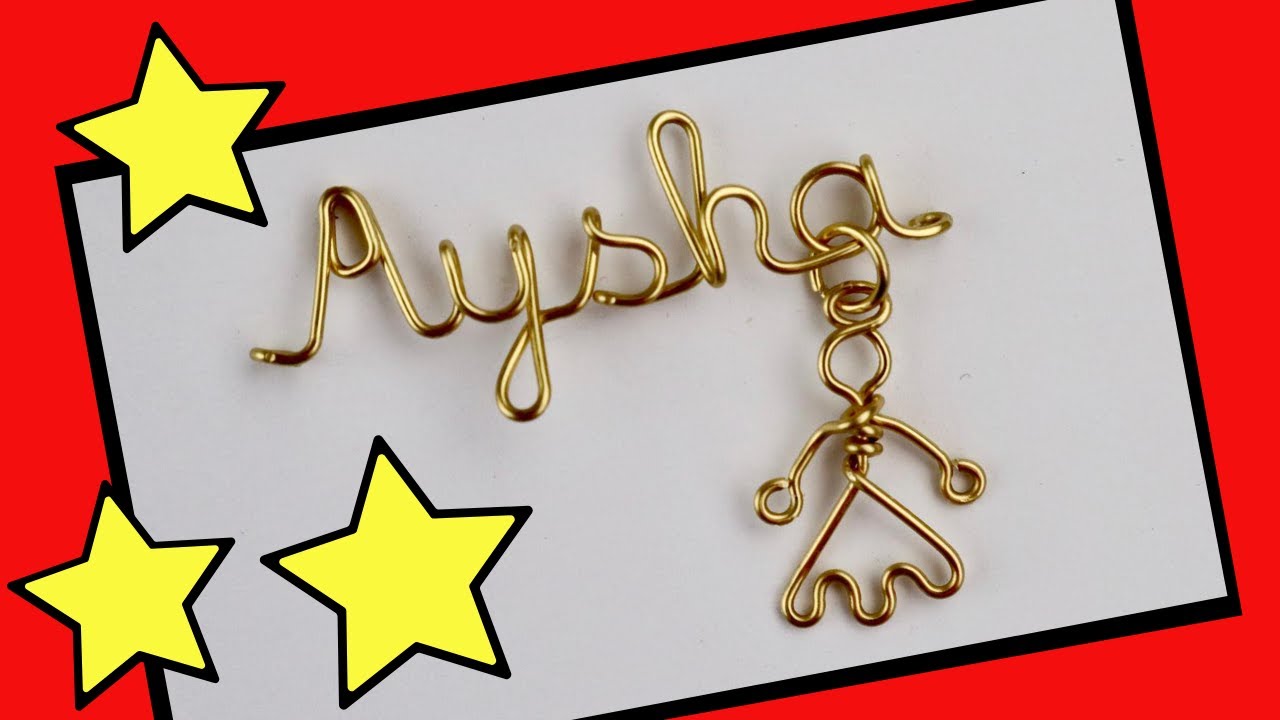 Wire Name Necklace with Angel Charm DIY Tutorial