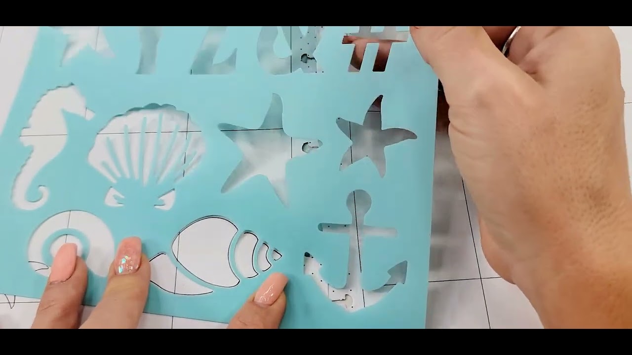 Dollar Tree Seashell stencils