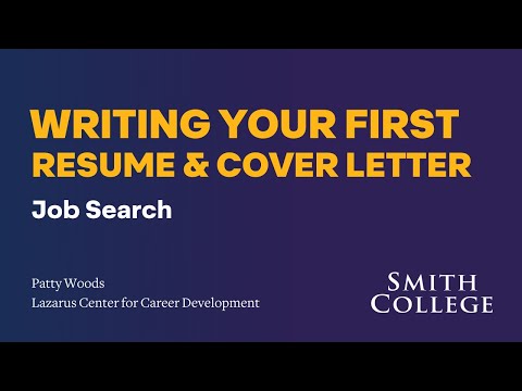 Writing Your First Resume & Cover Letter