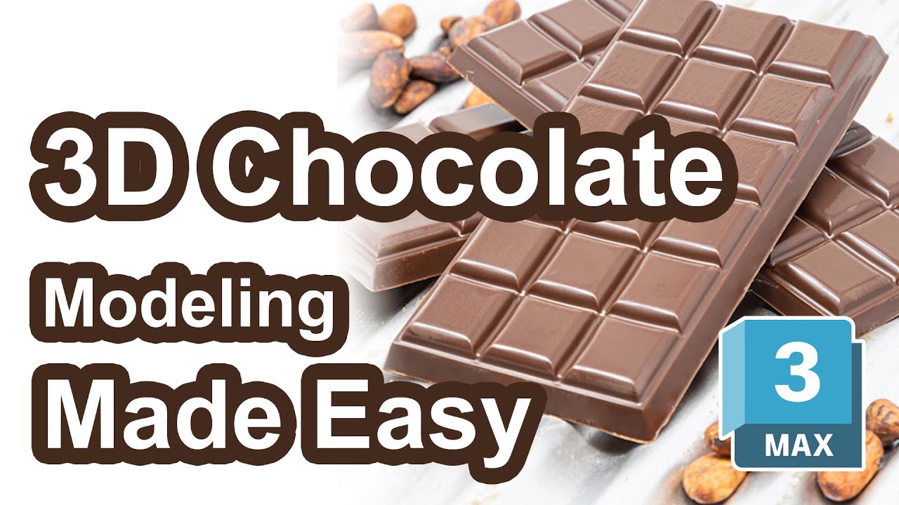 3ds Max Beginner Tutorial – Model & Render Realistic Chocolate! 🍫🔥