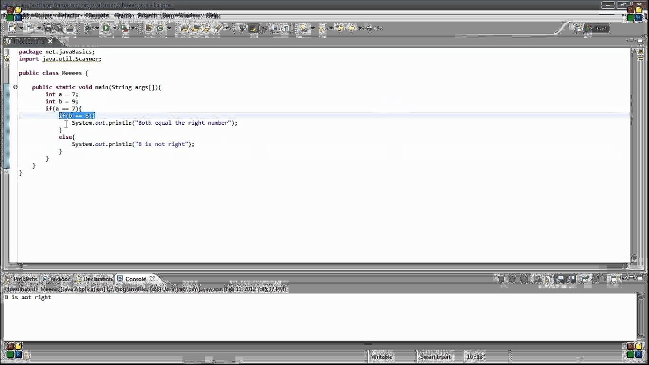 Java Beginner Tutorial 8 - Nested If Statements