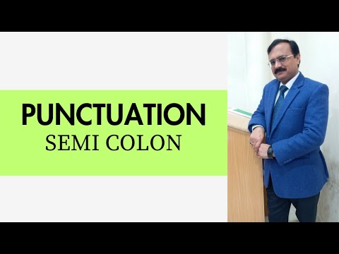 Punctuation (Semi-colon) Lecture 3.6.6 in Urdu/Hindi